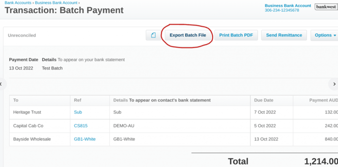 How to approve and process Xero Batch Payments?